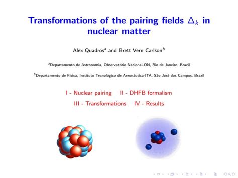 Transformations Of The Pairing Fields In Nuclear Matter Pdf Chemistry Science