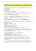 EMD V13 0a Recertification Exam OUTEC EMD Stuvia