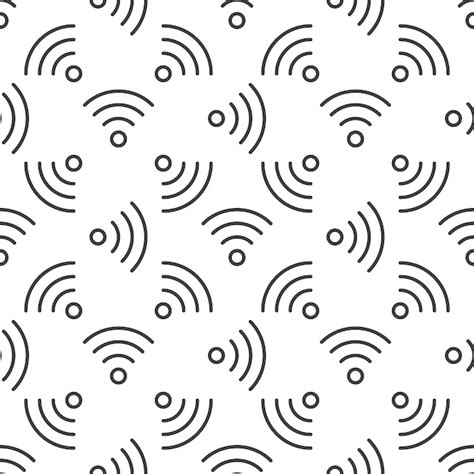Premium Vector Wifi Seamless Pattern Vector Wi Fi Concept Background