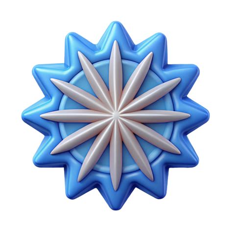 Calm Striking Circular Logo With A Symmetrical Starburst Pattern Clean Lines Flat Color With