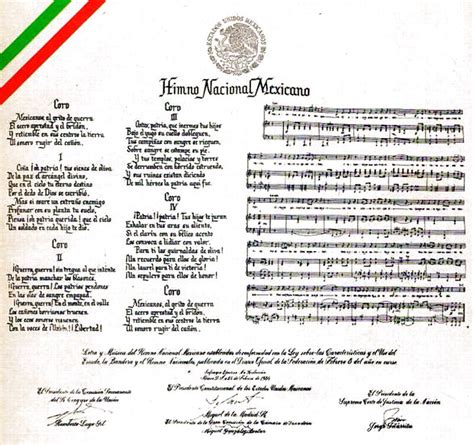 Himno Nacional Mexicano Dibujo