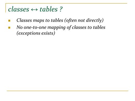 Ppt Mapping Objects ↔ Relational Db Powerpoint Presentation Free