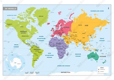 Wereldkaart Wandkaarten Kinderkleurplaten