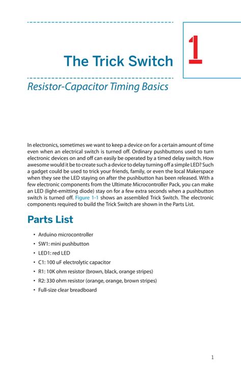 Arduino Ch 1 The Trick Switch Pdf Home Appliances Home And Garden