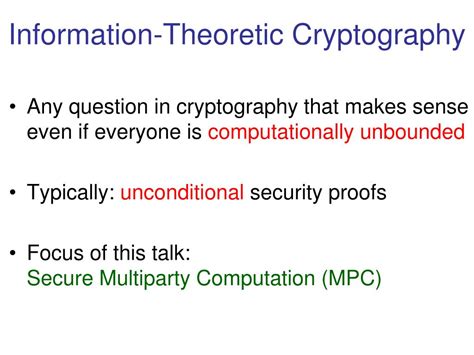 Ppt The Complexity Of Information Theoretic Secure Computation Powerpoint Presentation Id
