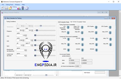 نرم افزار Electronic Corrosion Engineer Ece 59 2024 تحلیل خوردگی