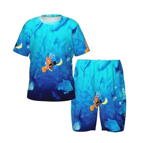 Finding Nemo Pajamas Summer Short Sleeve Pajamas Shorts Set 2 Piece