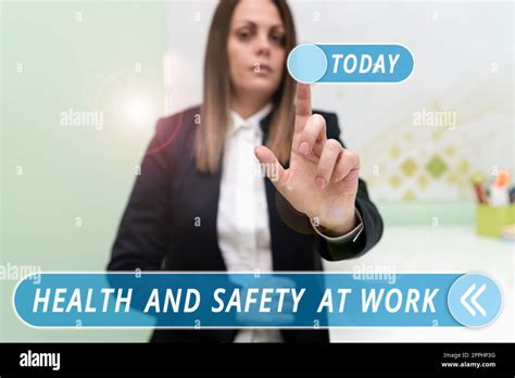 Conceptual Caption Health And Safety At Work Concept Meaning Secure