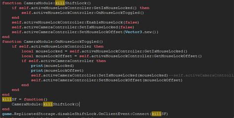 Run Time Shift Lock Disable Scripting Support Developer Forum Roblox