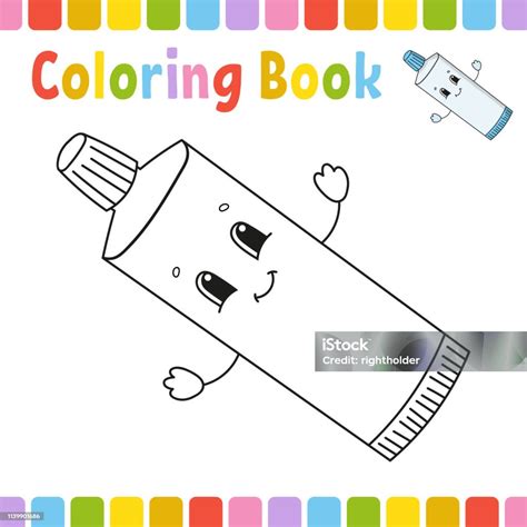 아이 들을 위한 색칠 하기 책 쾌활 한 성격 귀여운 만화 스타일에서 간단한 평면 고립 된 벡터 일러스트입니다 유아에 대한 스톡