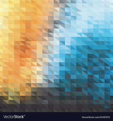 Retro Pattern Geometric Shapes Colorful Mosaic Vector Image