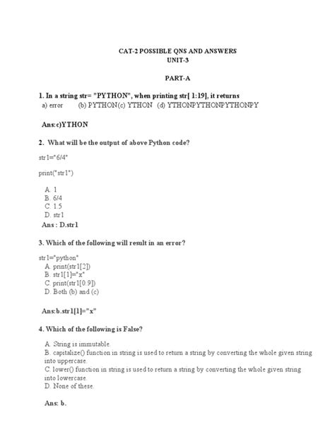 Cat 2 Qn Bank Download Free Pdf Parameter Computer Programming String Computer Science