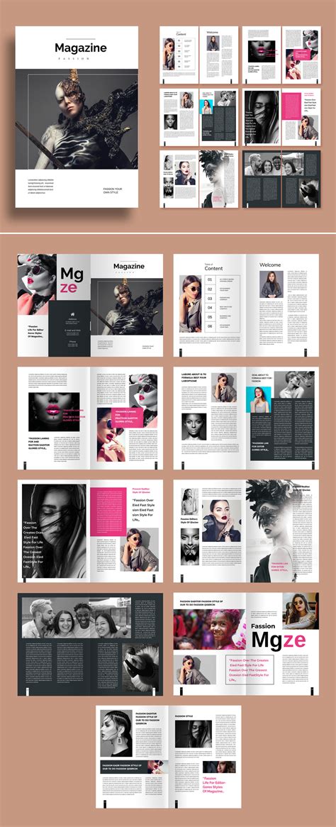 Magazine Layout Stock Template Adobe Stock Magazine Layout Fashion Magazine Layout