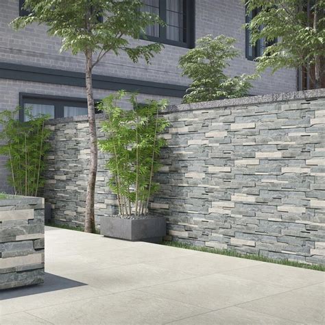 Sienna™ Grey Slate Porcelain Cladding Stone Zone And Landscaping Supplies