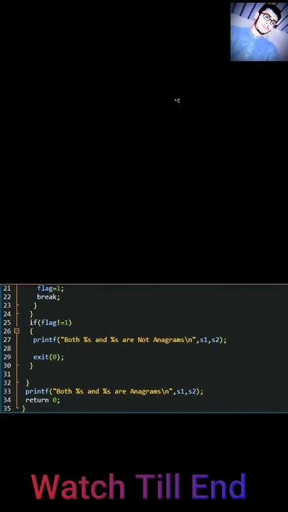 C Programming Anagram Or Not Coding With Sohail 🌹 Youtube