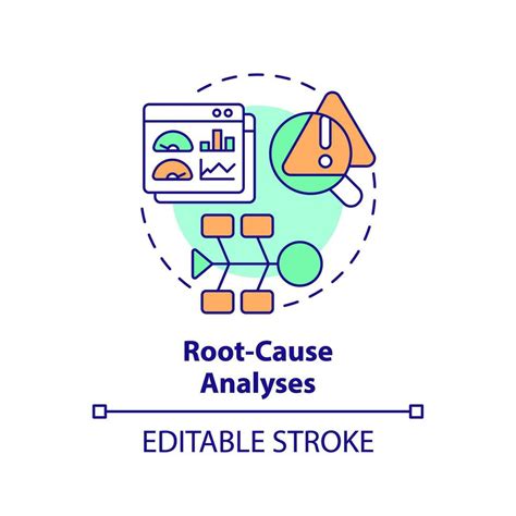 2d Editable Multicolor Icon Root Cause Analysis Concept Simple