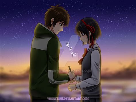 Taki X Mitsuha Mountain Scene By Vhenyfire On Deviantart