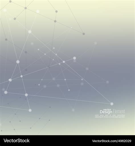 Abstract Background With Dots Array And Lines Vector Image