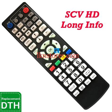 Scv Set Top Box Dth Long Hd Info Replacement Remote Control At Rs 171