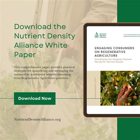 New White Paper On Regenerative Agriculture By Nutrient Density