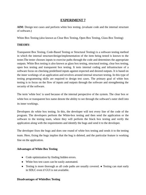 Sewhite Box Testing Pdf