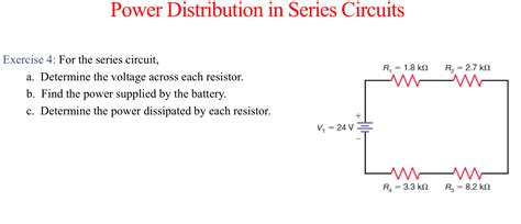 Solved Power Distribution In Series Circuitsexercise 4 For