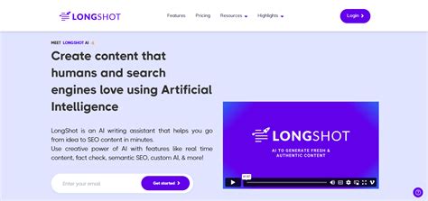 Longshot Ai Seo Ai Writing Assistant Skynet List