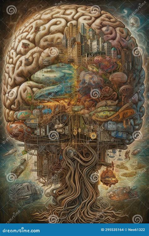 The Prefrontal Cortex Of The Brain S Executive Center Generative Ai Stock Illustration