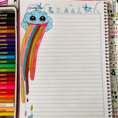 تزیین دفتر مشق آسان تزیین دفتر مشق جدید دخترانه و پسرانه