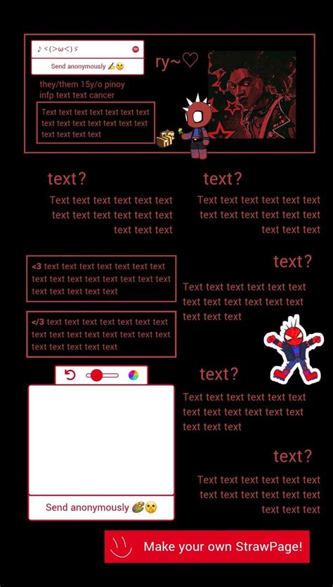 Strawpage Inspo 🕸️ Cool Strawpage Ideas Spiderpunk Phone Theme Dark