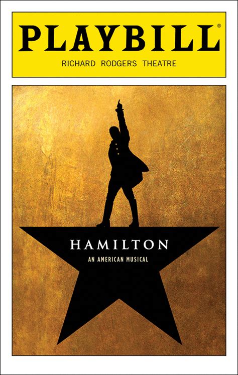 Hamilton Broadway Richard Rodgers Theatre 2015 Playbill