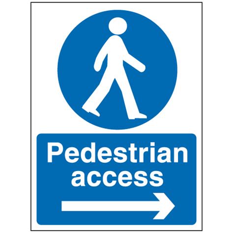 Pedestrian Access Arrow Right Sign Archer Signs
