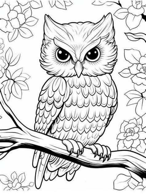 猫头鹰简笔画线条（最新14张） 简笔画图片大全