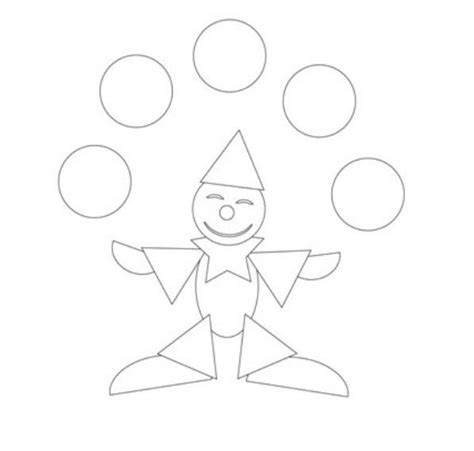 петрушка из геометрических фигур шаблоны для аппликаций