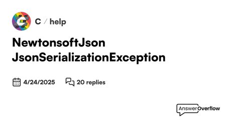 Newtonsoftjson Jsonserializationexception C