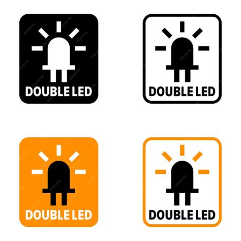 Premium Vector | Advanced dual or double led technology information sign