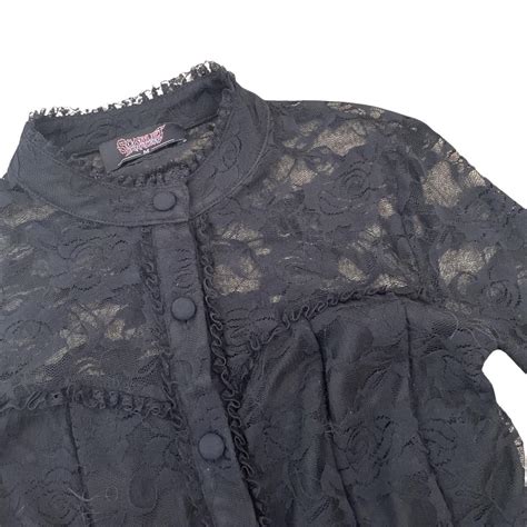 Vintage Full Lace Button Up Longsleeve Top In Depop