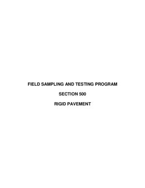Fillable Online FIELD SAMPLING AND TESTING PROGRAM SECTION Fax Email Print PdfFiller