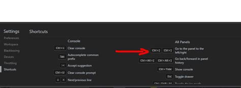 Why Chrome Console Panel Ctrl [ Shortcut Doesnt Work For Me Stack Overflow