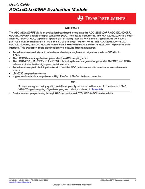 TEXAS INSTRUMENTS ADC DJ RF SERIES USER MANUAL Pdf Download ManualsLib