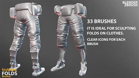 Sculpting Fabric Brushes For Blender Compression Folds Brushes