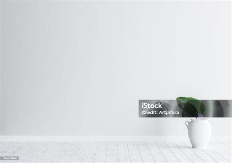 식물 잎 배경 스 칸디 나 비아 스타일을 모의 꽃병 흰색 벽돌 벽에 거실 인테리어 0명에 대한 스톡 사진 및 기타 이미지 0명 3차원 형태 가정 생활 Istock