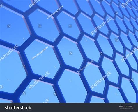 Graphene Two Dimensional Hexagonal Crystal Lattice Formed By A Layer