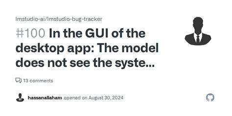 In The Gui Of The Desktop App The Model Does Not See The System Prompt