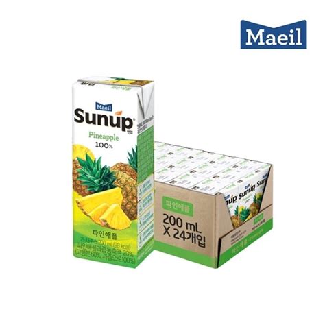 [매일] 썬업 파인애플 주스 200ml 24팩