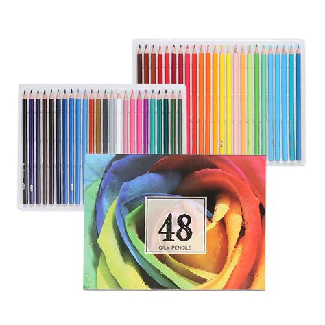 Color Drawing Art Pencil Oil Based Colored Pencil Set 48 Colors Shop Today Get It Tomorrow