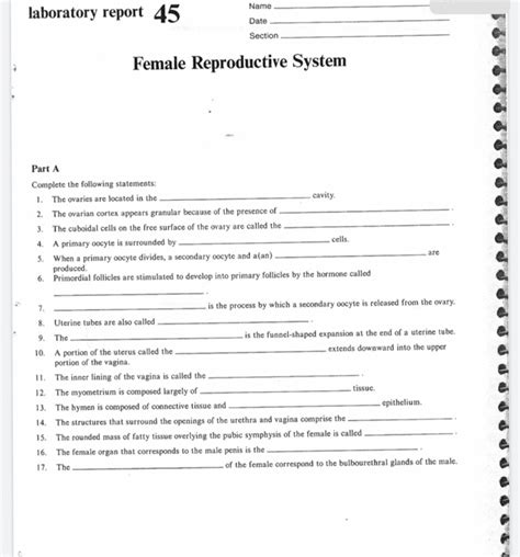 Solved Laboratory Report Name Date Section Female Chegg Com