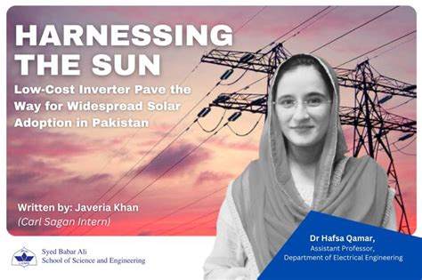 Syed Babar Ali School Of Science And Engineering On Linkedin Dr Hafsa