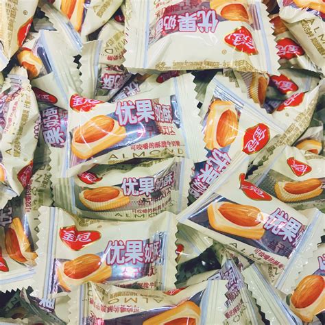 金冠优果奶酥杏仁糖果仁奶脆糖结婚喜庆喜糖硬糖奶糖休闲零食散装 虎窝淘