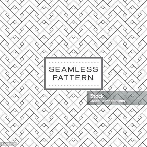흰색 배경 벡터 일러스트 레이 션에 간단한 라인 기하학적 개념 완벽 한 패턴 0명에 대한 스톡 벡터 아트 및 기타 이미지 0명 기하 디자인 Istock